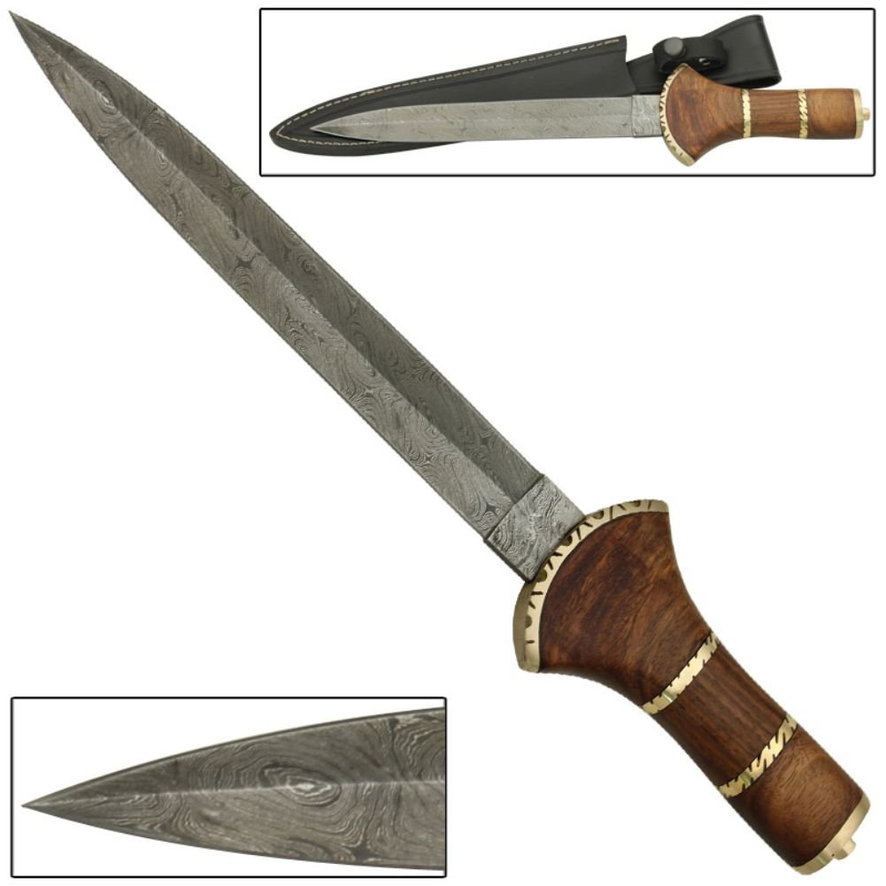 Rising Empire Damascus Dagger with Onyx Sheath